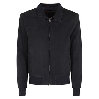 STEWART Homme, Vestes, Bleu, Taille: 2XL Veste en Daim Bleu Marine avec C&ocirc;tes