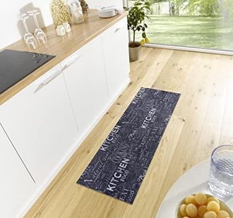 Hanse Home Cook & Clean K&uuml;chenl&auml;ufer - K&uuml;chenteppich Kitchen Food Motiv Teppichl&auml;ufer rutschfest Pflegeleicht Teppich L&auml;ufer f&uuml;r K&uuml;che, Flur, Eingangsbereich, Es