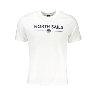 North Sails Druck Logo Kurzarm Baumwoll T-Shirt - - Tops - Herren - Wei&szlig; - 3XL
