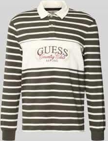 Guess Regular Fit Sweatshirt mit Polokragen Modell JACQUARD