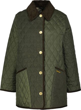 Barbour Damen Steppjacke mit Cordkragen MERYL Relaxed Fit
