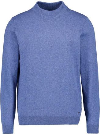 Ragman Herren Stehkragenpullover blau unifarben