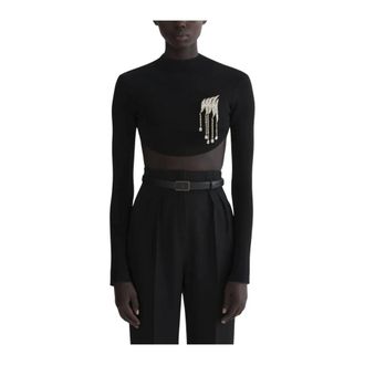 MUGLER Femme, Tops, Noir, Taille: 38 FR Cut Out Back Top
