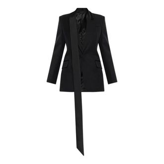 The Attico Wollblazer mit Schal - - Jackets - Damen - Schwarzk - S