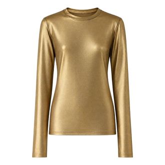 Meimeij M6Fn01 Langarm-T-Shirt in Slim Fit - - Tops - Damen - Gelb - XS