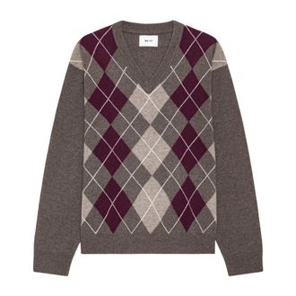 Nn.07 Pullover mit V-Ausschnitt Otto Winetasting - - Knitwear - Herren - Mehrfarbig - L