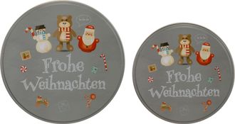 Brandsseller 2er Set Keksdose Frohe Weihnachten Weihnachtsdose Pl&auml;tzchendose Geb&auml;ckdose Metall