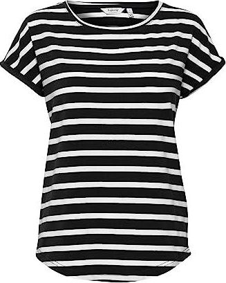 b.young Bypamila Oneck Tshirt - 20809561 T-shirt pour femme, Off White Mix (200450), L