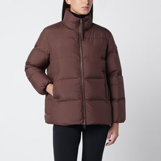 Moncler Kurze Vivantesse Daunenjacke in Braun