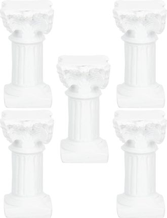 Lurrose OUNONA 5 St&uuml;ck Kleiner R&ouml;mische S&auml;ulen Statue aus Harz Filigranes S&auml;ulendekor f&uuml;r Wohnzimmer Hochzeit und Foto Requisite Stabile R&ouml;mische S&auml;ulendekora