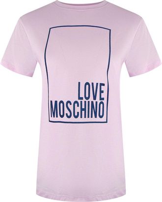 Moschino Box Logo Pinkes T-shirt