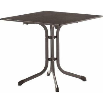 Sieger 3130-55 Boulevard-Klapptisch vivodur, 80x80 cm, eisengrau Gestell aus Stahl in eisengrau, Tischplatte aus vivodur in anthrazit