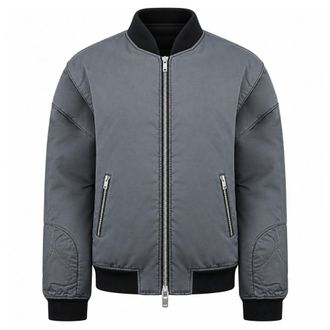 Represent Oglio Herren Bomberjacke, gewaschenes Finish - Schwarz