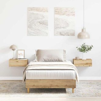vidaXL Cadre de lit sans matelas ch&ecirc;ne artisanal 75x190 cm Vidaxl