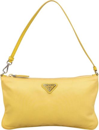 Prada Crossbody Bags - Prada Yellow Nylon Triangle Mini Handbag - Gr. unisize - in Gelb - f&uuml;r Damen