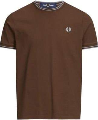Fred Perry T-shirt uni &agrave; col rond en coton