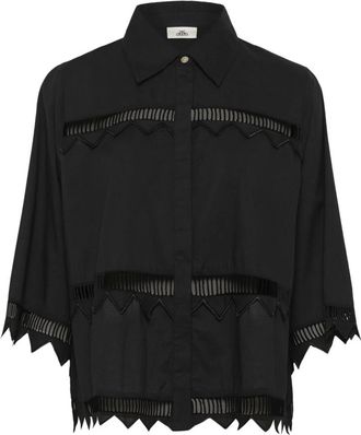 Karen by Simonsen Damen, Blusen & Hemden, Schwarzk, LGröße