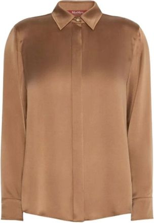Max Mara Femme, Blouses et Chemises, Brun, Taille: 40 FR Chemise Mstxero