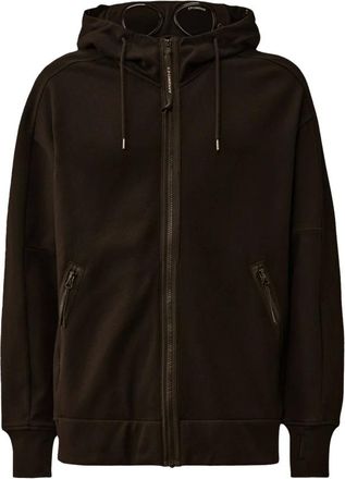 C.P. Company C.p. Company, Homme, Sweatshirts et sweats &agrave; capuche, Noir, Taille: S Diagonal Raised Fleece Goggle SweaT-shirt