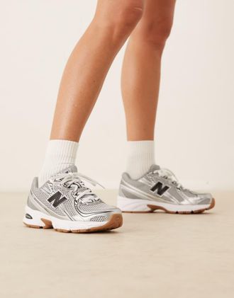 New Balance 740 - Baskets unisexes - Argenté et noir