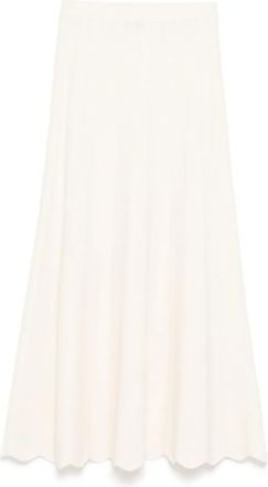 N.Peal jupe longue à motif de chevrons - Tons neutres