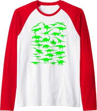 MathWare Lustige Sheldon Nerdy Dinosaurier &uuml;berall Wissenschaft Geek Raglan