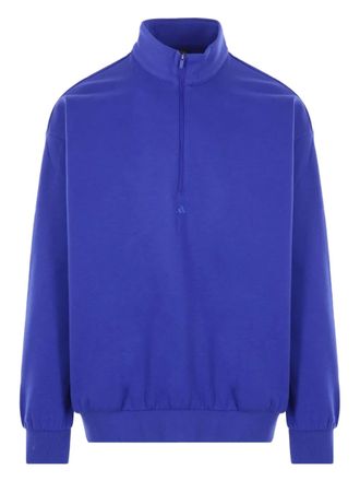 adidas Sweatshirt mit Basketball-Logo-Print - Blau