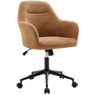 Sweeek Bürostuhl mit Rollen und Chenille-Bezug, höhenverstellbar