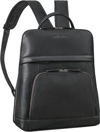 STILORD Jolanda El&eacute;gant Sac &agrave; Dos Cuir Femme Petit 10,1 Pouces Tablet Vintage Backpack Mini Sac &agrave; l&Eacute;paule Compact sac &agrave; dos femme cuir v&eacute;ritable, Couleur:noir