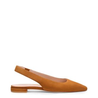 Stuart Weitzman Femme, Chaussures, Brun, Taille: 37 1/2 EU Ballerine Stassi Slingback