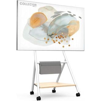 Fitueyes Fitueyes - design Mobiler tv Stnder Rollbar, tv Stand f&uml;&sup1;r 46 50 55 60 65 Zoll Fernseher bis 40kg, Hhenverstellbar tv Standfuss mit Holzablage &