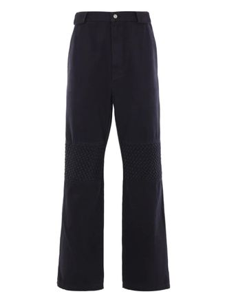 Namacheko pantalon en coton à design tressé - Noir