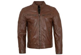 Mauritius Lederjacke GBDerry Gipsy - Herren Lederjacke Bikerjacke Lammnappa cognac