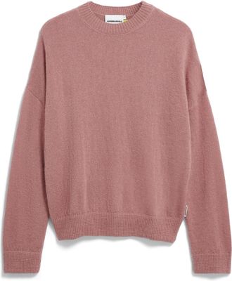 Armedangels Damen Pullover aus Mohair-Woll Mix Suri INARIAAS Light Oversized Fit Light Berry