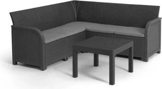 Les Tendances Allibert Garten Lounge Set Modular Grau Graphit