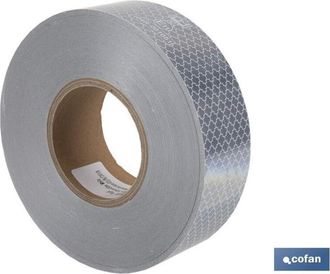 cofan Kontinuierliche retroreflektierende Rolle, 50 m, Wei&szlig;