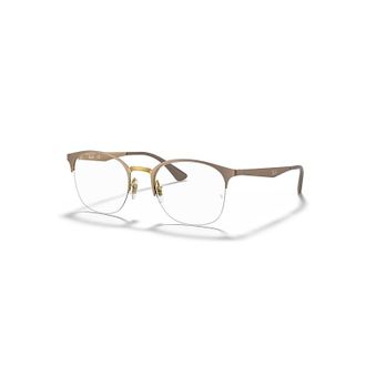 Ray-Ban Rb6422 Optics Hellbraun Fassung Klar Glas Polarisiert 49-19
