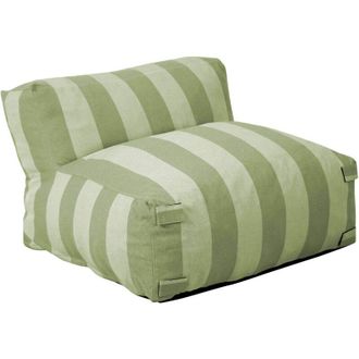 Oviala Fauteuil de jardin ray&eacute; pour canap&eacute; modulable vert cactus - Mixi