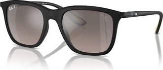 Ray-Ban Rb4433m Scuderia Ferrari Special Edition 2024 Sonnenbrillen Schwarz Fassung Silber Glas Polarisiert 54-20