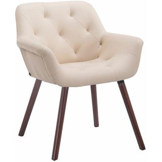 Clp Esszimmerstuhl Cassidy Kunstleder creme walnuss