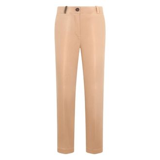 PESERICO Gerade geschnittene Hose - - Trousers - Damen - Beige - S