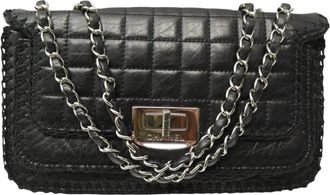 Chanel Crossbody Bags - CHANEL 2.55 SCHOKOLADENBAR Mademoiselle Bandouli&egrave; - Gr. unisize - in Schwarz - f&uuml;r Damen