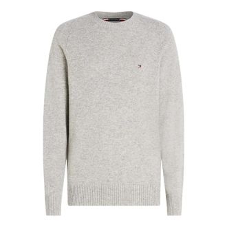 Tommy Hilfiger Rundhals-Wollpullover - - Knitwear - Herren - Grau - XL