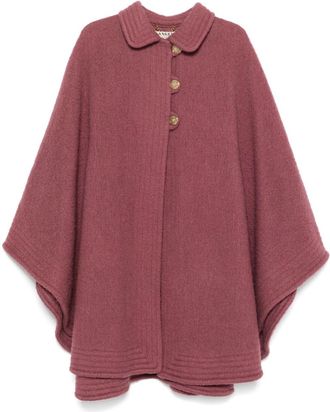 A.N.G.E.L.O. Vintage Cult 1980s Cape aus Wolle - Rosa