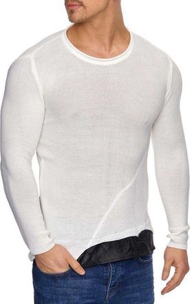 Tazzio Rundhalspullover 16494 Strickpullover mit asymmetrischem Schnitt