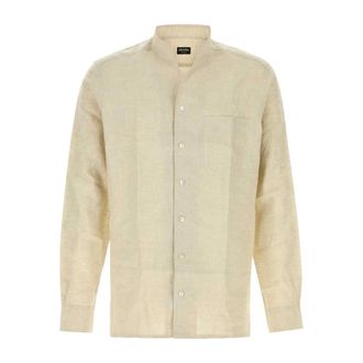 Ermenegildo Zegna Oasi Lino Hemd - - Shirts - Herren - Beige - XL