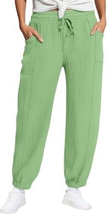 Generic Pantalons Running Femme Chic D&eacute;t&eacute; Long Pants &Eacute;lastique Relax Fit D&eacute;tente Sweatpant Respirant Confortable V&ecirc;tement Fluide Classique Taille Haute 2026 P