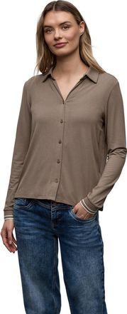 Street One Shirt im Blusen-Look Silk Brown 42