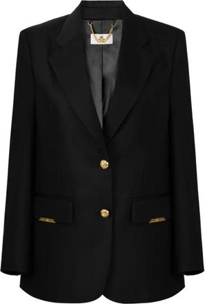 Elisabetta Franchi Femme, Vestes, Noir, Taille: 38 FR Giacca 110