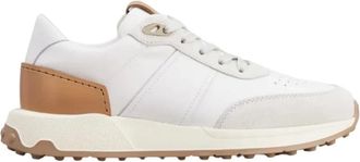 Tod's Homme, Chaussures, Blanc, Taille: 41 EU Panelled Baskets